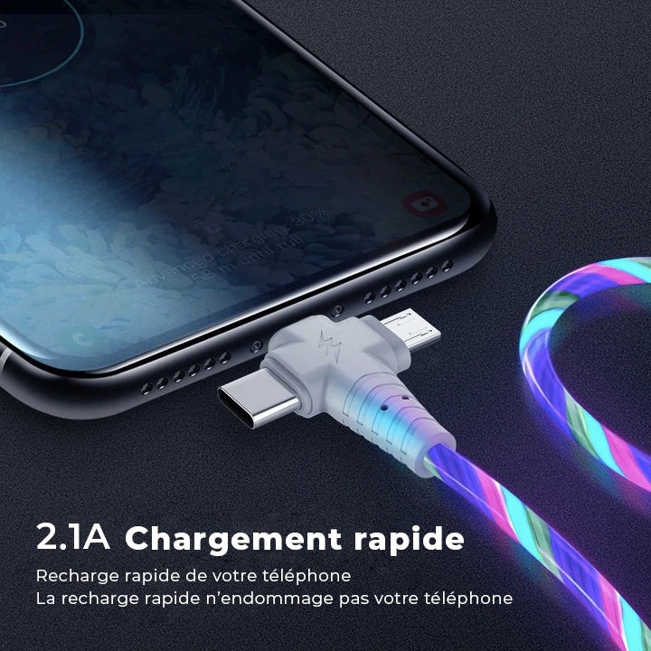 Câble de recharge lumineux 3 en 1 – labraderiedunet.fr